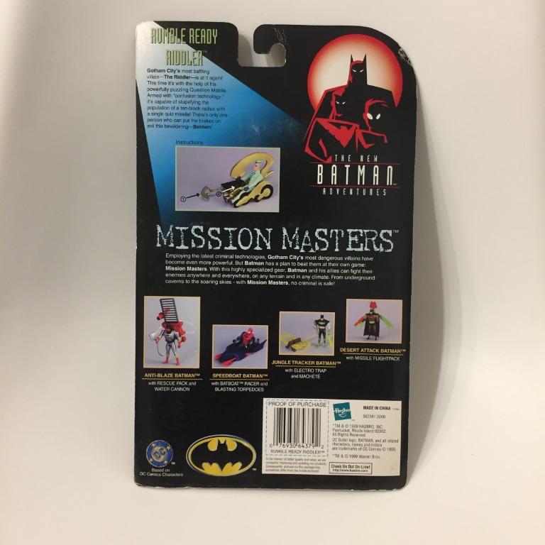 Rumble Ready Riddler Batman Animated Series Mission Masters BTAS TNBA ...