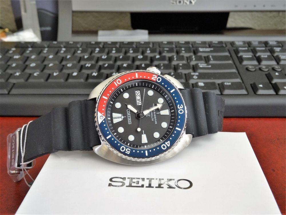 Seiko Prospex Pepsi Turtle Automatic Diver's 200M SRP779K1, Men's ...