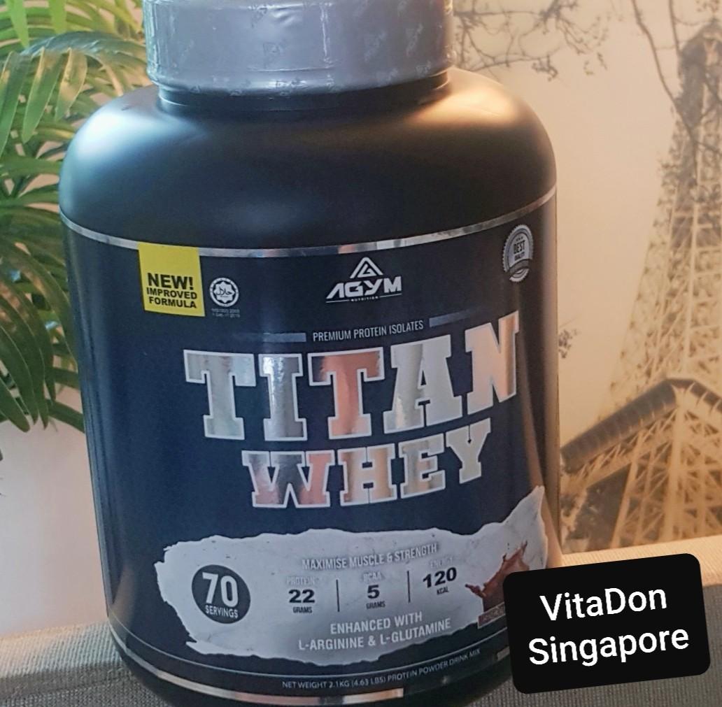TITAN WHEY HALAL Protein (Strawberry Flavour & Rich Chocolate Flavour 2 ...