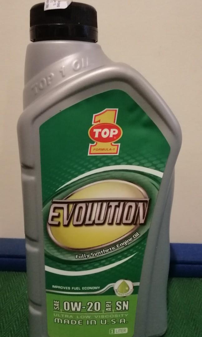 Top 1 Evolution fully synthetic Engine Oil 0W-20 API SN 1 litre USA ...