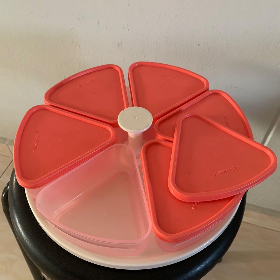 Tupperware Modular Carousel Set (Containers + Rotating tray), Furniture ...