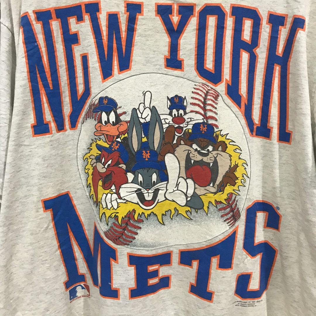 Vintage 90s NEW YORK METS mlb x Looney tunes tazmania, Men's Fashion ...