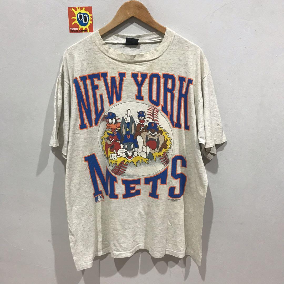 Vintage 90s NEW YORK METS mlb x Looney tunes tazmania, Men's Fashion ...