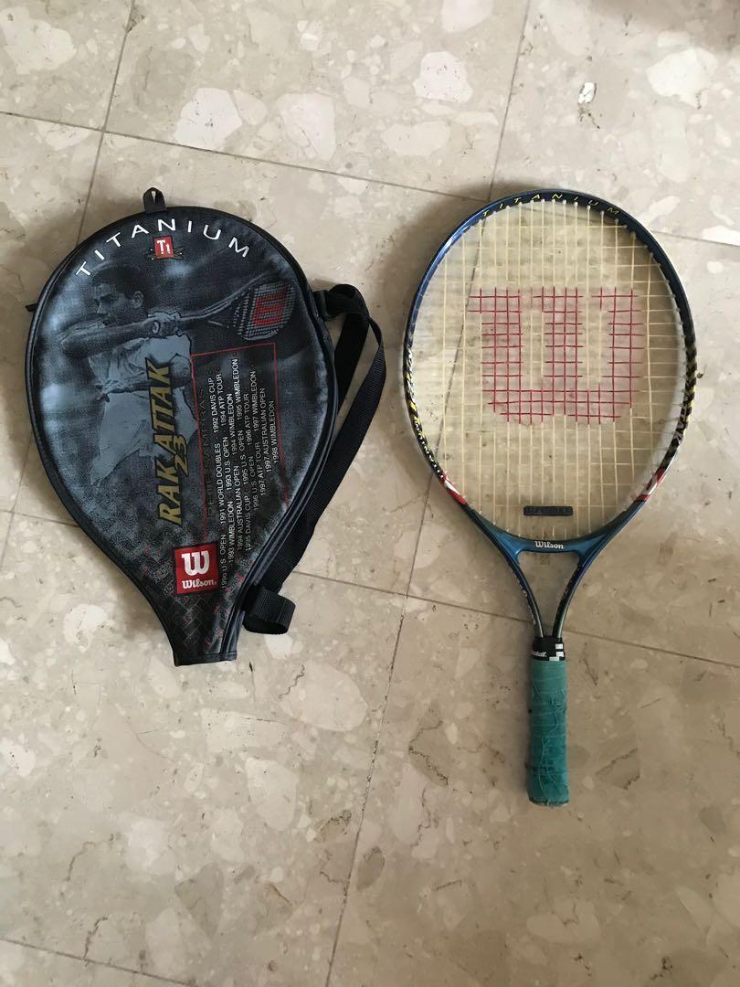 Wilson Rak Attack Titanium 23 inches junior tennis racket, Sports ...