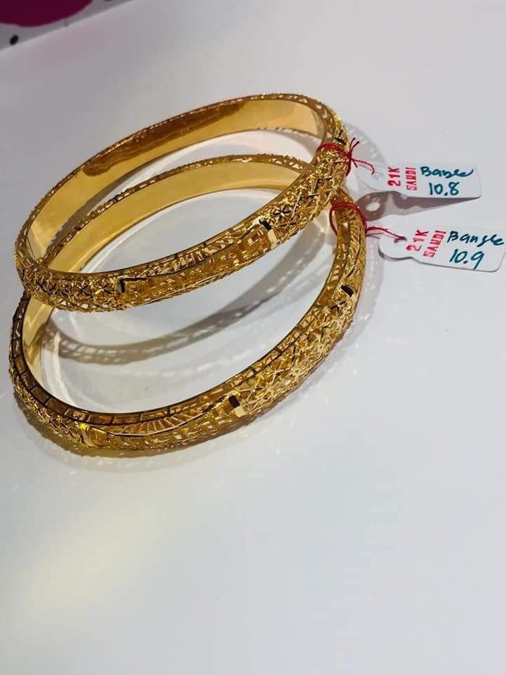 21K Saudi Gold Bangle, Women's Fashion, Jewelry & Organizers, Bracelets ...