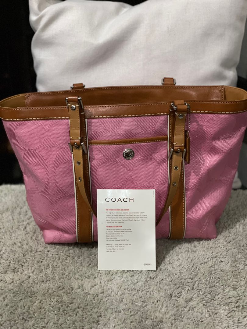 Coach Pink Tote, Women's Fashion, Bags & Wallets, Tote Bags on Carousell