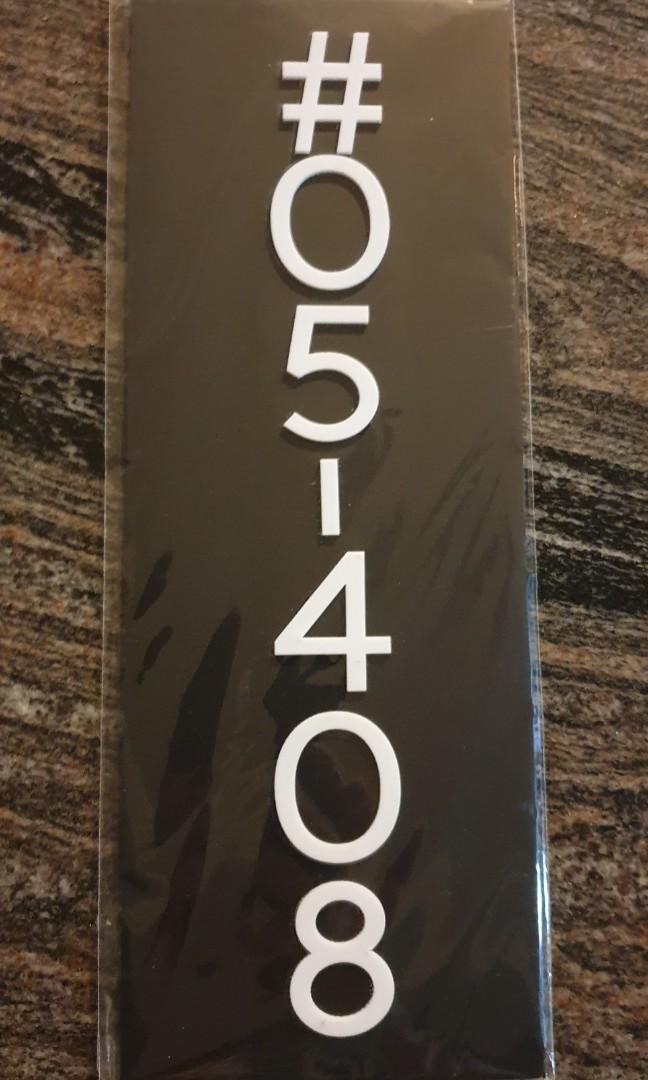 Custom made House unit number acrylic plate, Hobbies & Toys, Stationery ...