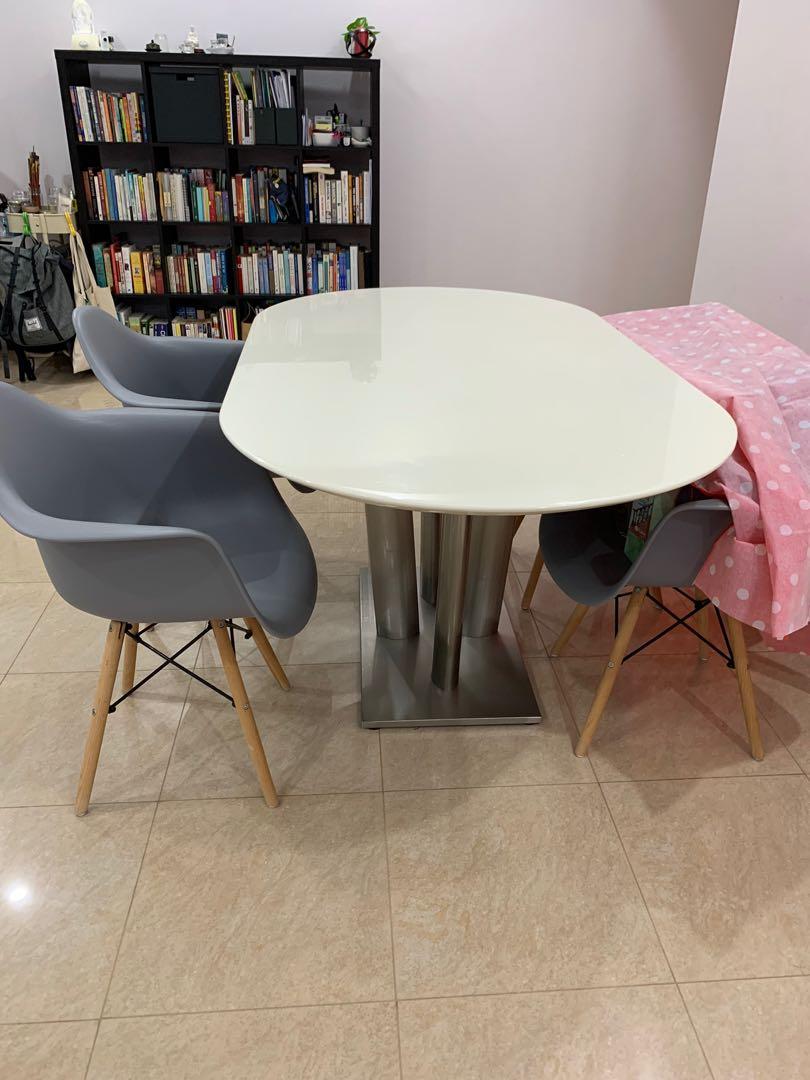 Custom Made Quartz Dining Table Set, Furniture & Home Living, Furniture ...