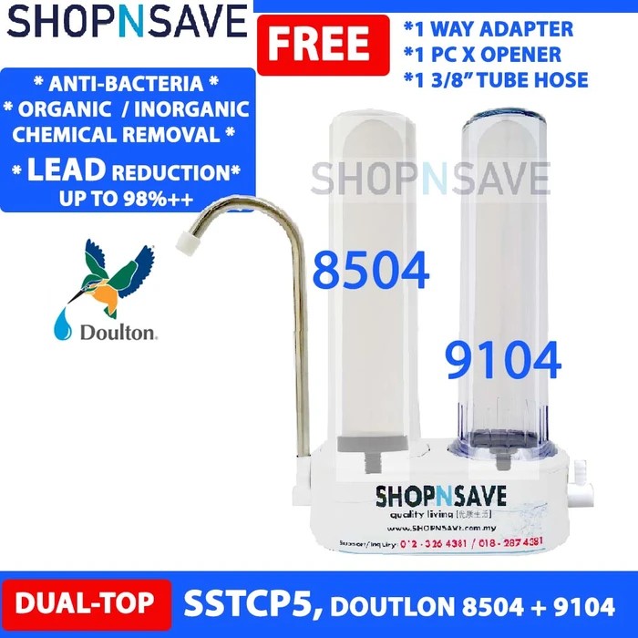 DOUBLE FILTRATION SYSTEM WITH DOULTON STANDARD 9104 + ULTRACARB 8504 ...