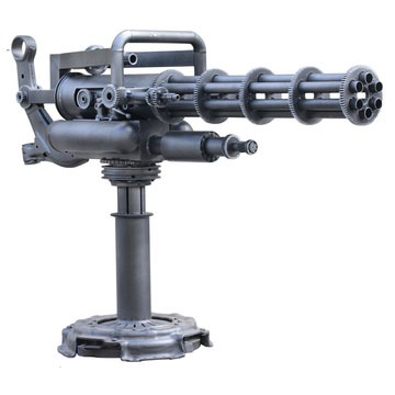 Gatling Machine Gun Minigun stand version full metal figure toy model ...