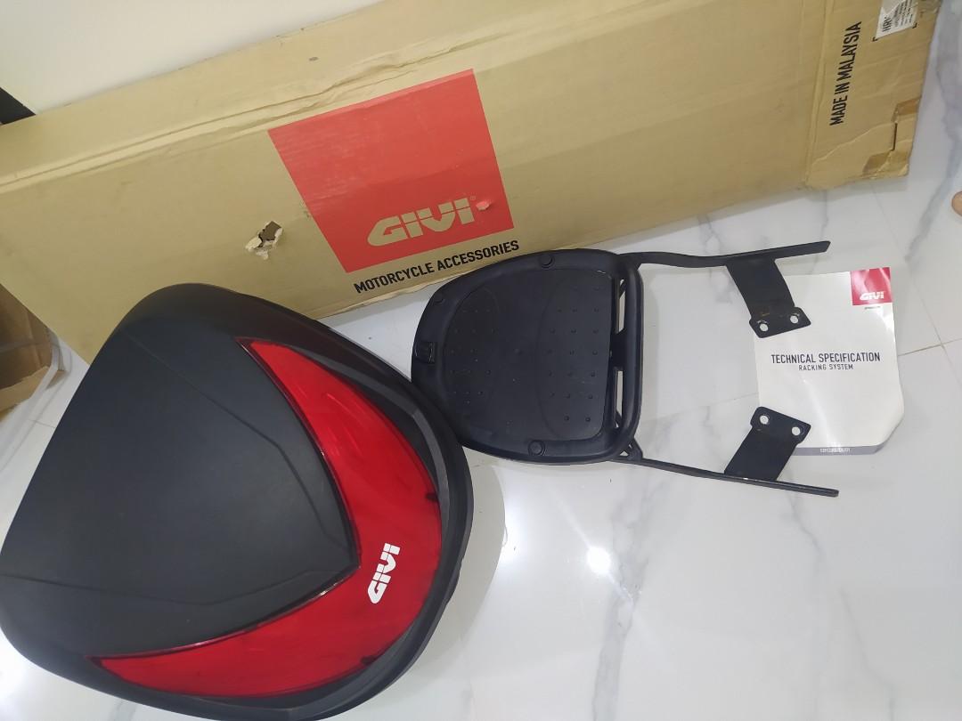 Givi Box and Bracket Set for Sniper 150, Motorbikes, Motorbike Parts & Accessories, Body Parts ...