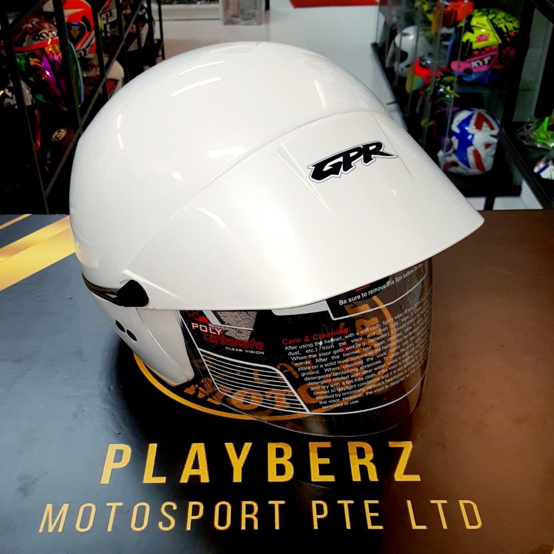 GPR GK09 PEARL WHITE HELMET, Motorcycles, Motorcycle Accessories on ...