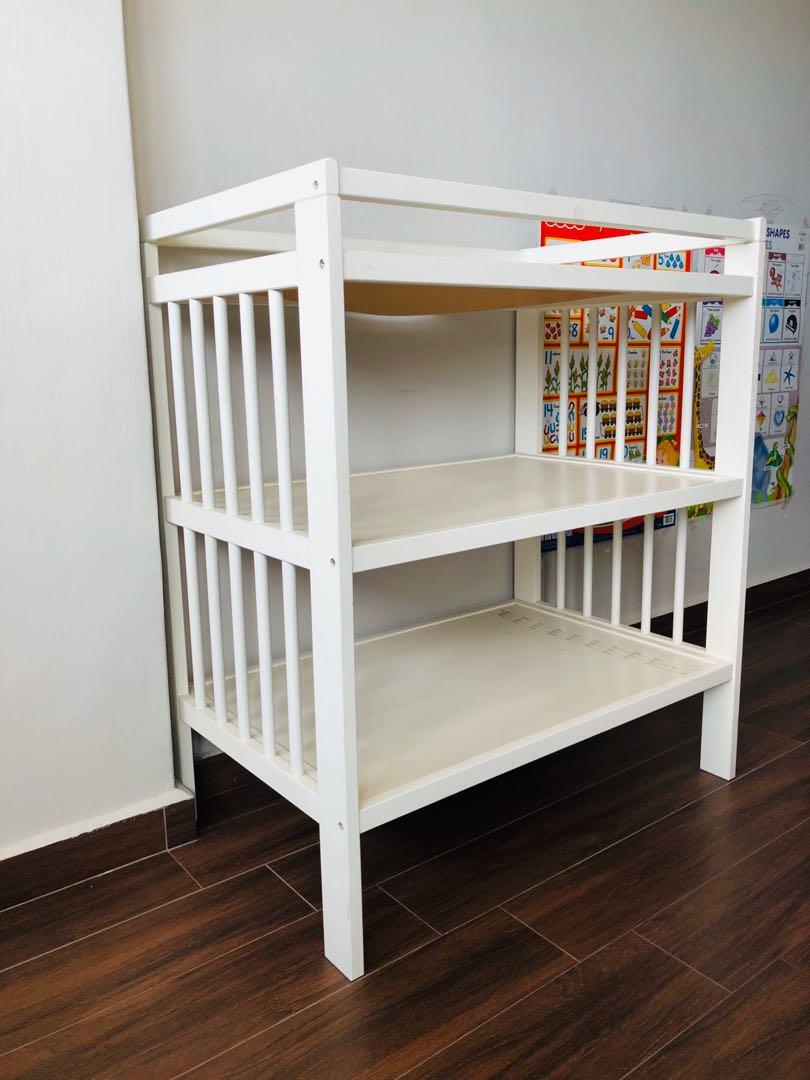 IKEA GULLIVER Changing Table, White, Babies & Kids, Bathing & Changing ...