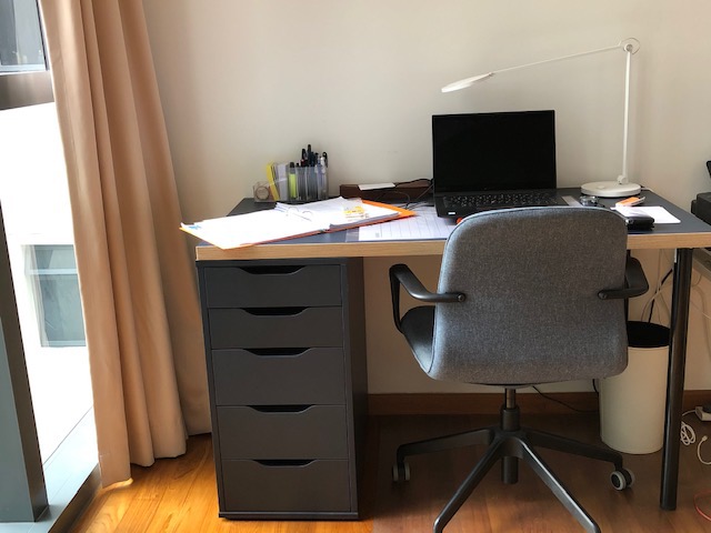 Ikea LINNMON Alex desk plus LÅNGFJÄLL desk chair, Furniture & Home ...