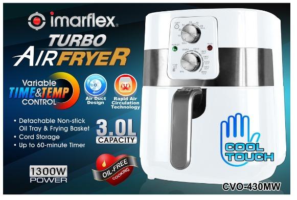Imarflex Air Fryer CVO-430MW 3L, TV & Home Appliances, Kitchen ...