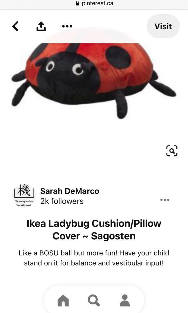 Inflatable Ladybug cushion from Ikea, Babies & Kids, Baby Nursery ...