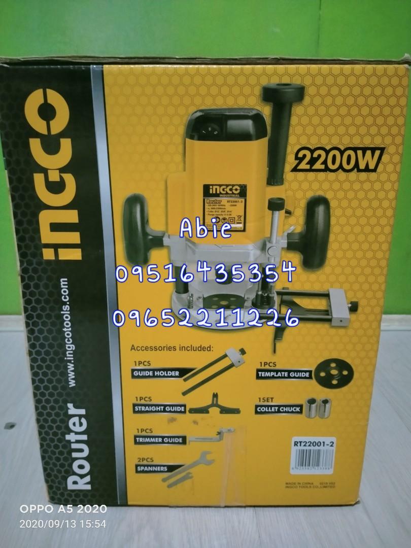 INGCO 2200W Electric Wood Router, Commercial & Industrial, Construction ...