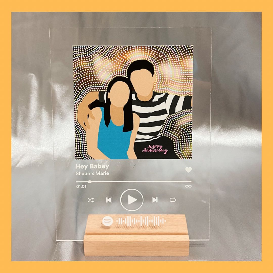 Valentine's Gift: Acrylic Spotify Music Plaque, Hobbies & Toys ...