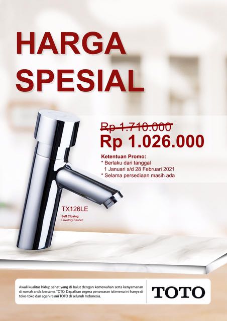 Kran air Toto keran wastafel TX126 LE, Kitchen & Appliances di Carousell
