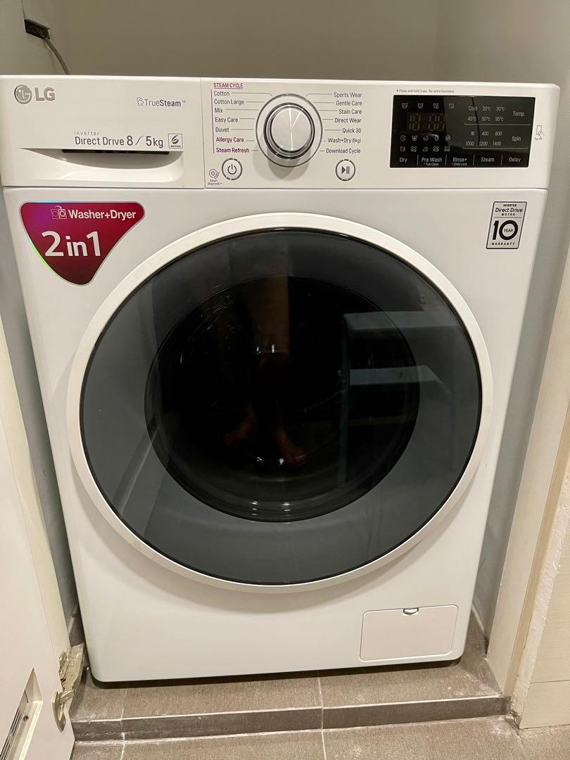 LG washing machine Direct Drive 8KG 2 in 1 with 10 years warranty , TV ...