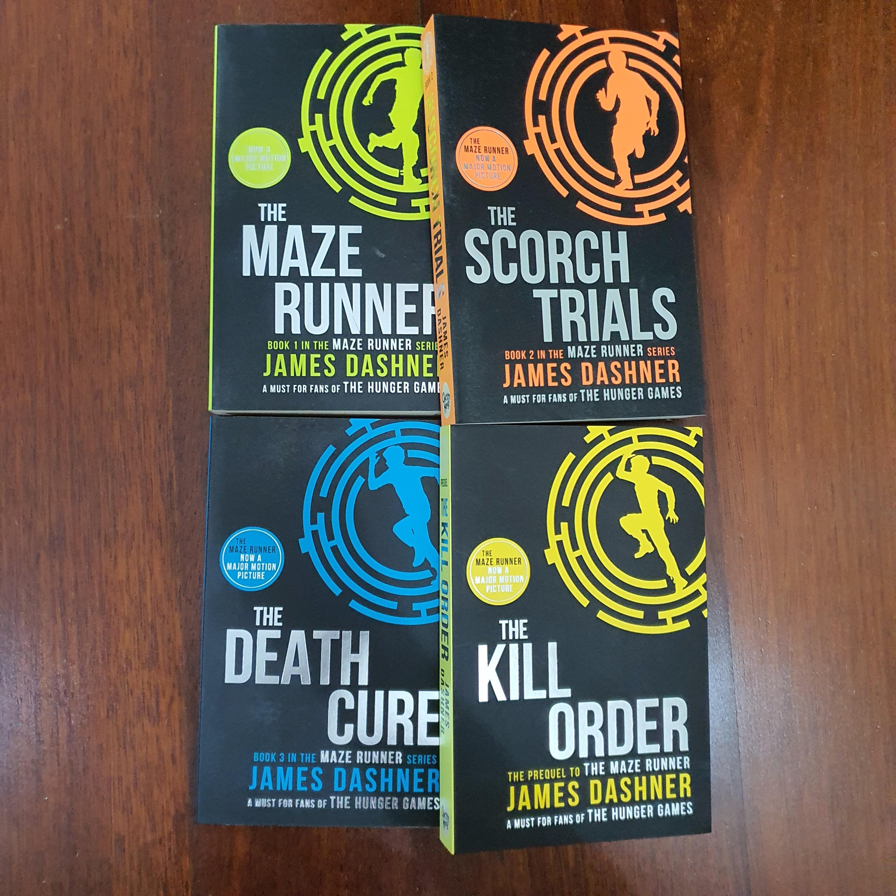 Maze Runner Saga Series (scortch trials, death cure, kill order ...