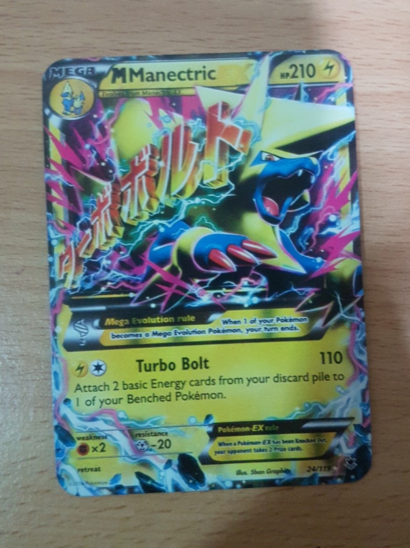 Mega Manectric EX 24/199, Hobbies & Toys, Toys & Games on Carousell
