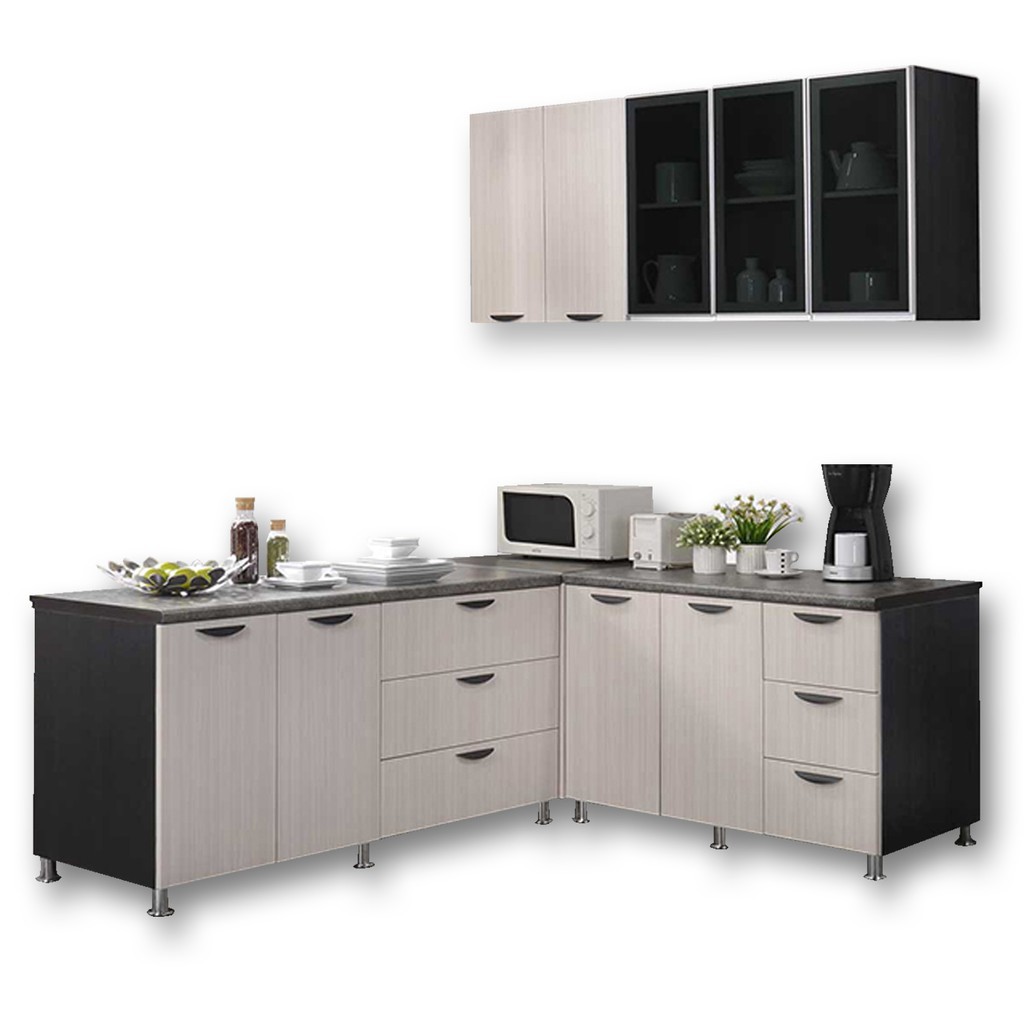 Modern L Shaped Kitchen Cabinet, Furniture, Others on Carousell