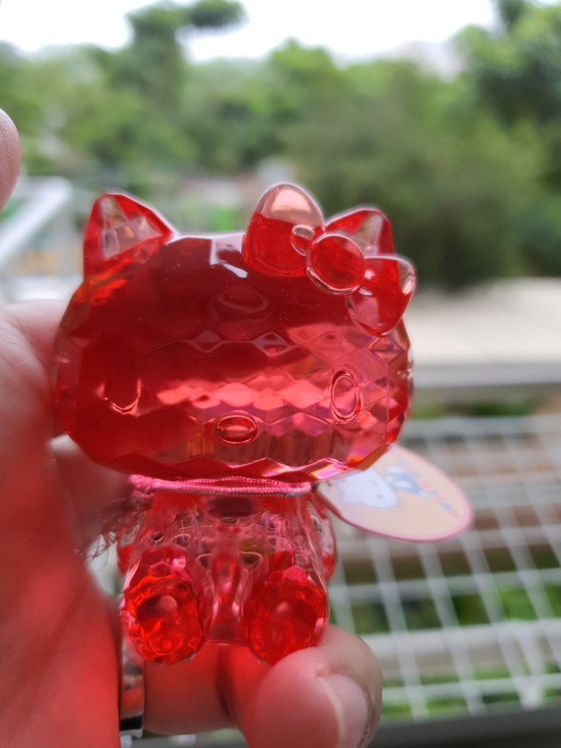 Original sanrio red hello kitty diamond cut, Luxury, Accessories on ...