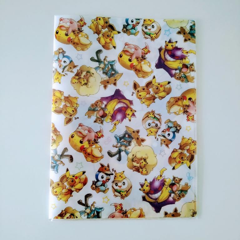 Pokemon Center Singapore Pikachu & Eevee Double Pocket A4 Clear File ...