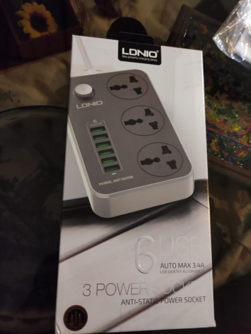 Power extension cord with USB by LDNIO UK plug, TV & Home Appliances ...