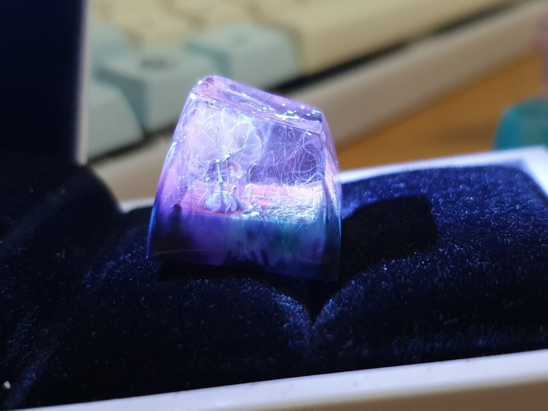 Purple "Milky Way" Resin Keycap, Computers & Tech, Parts & Accessories ...