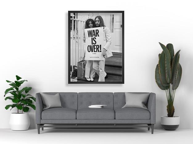 John Lennon and Yoko Ono WAR IS OVER Poster The Beatles peace Iconic ...
