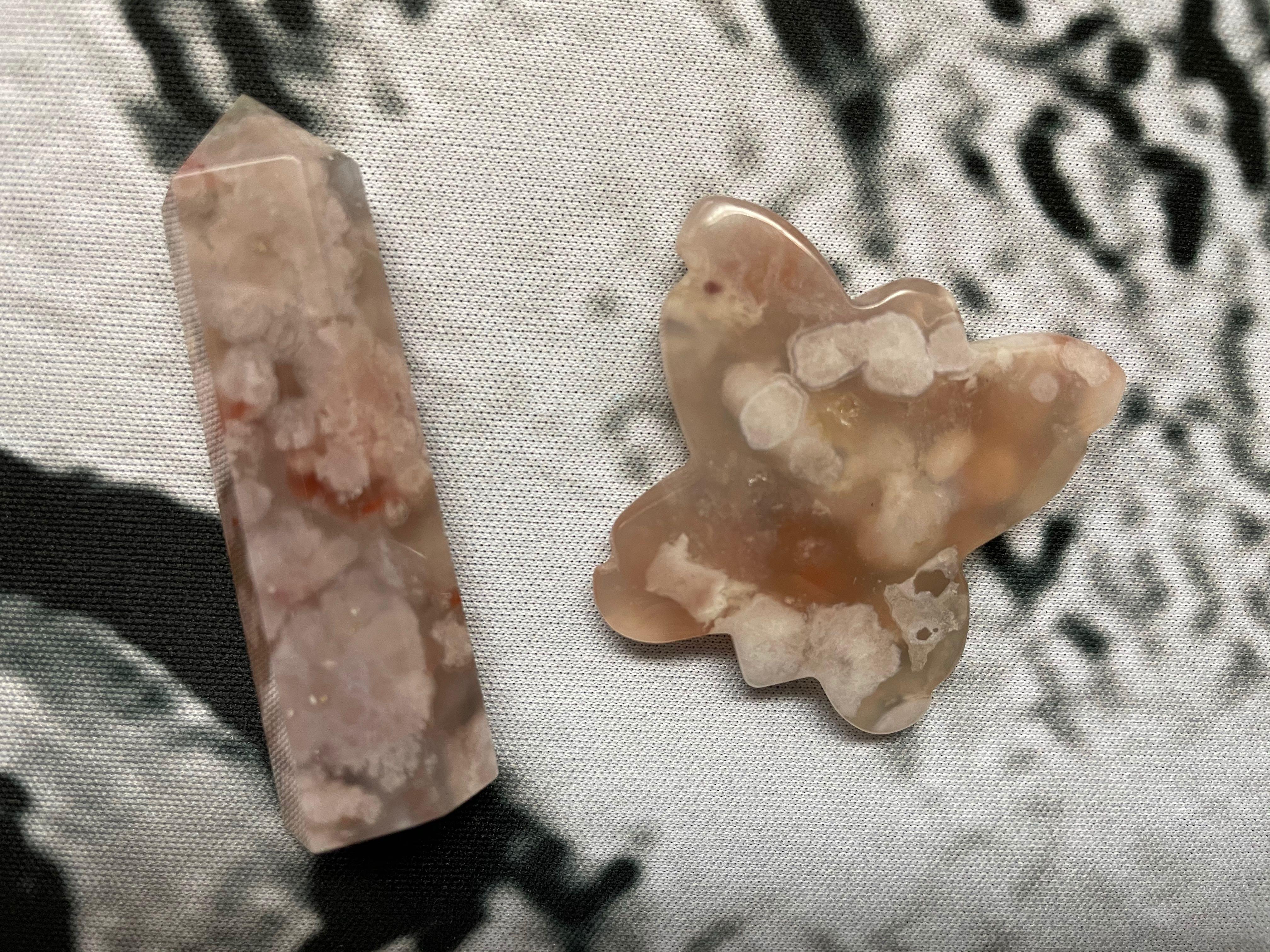 Sakura agate crystal butterfly and pointer set, Everything Else on ...