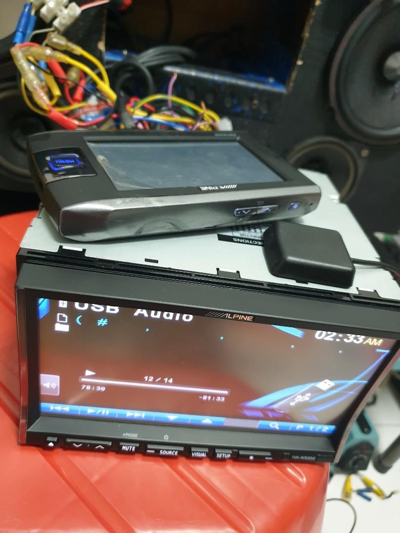 Alpine IVA-W520E Complete Set GPS and Reverse camera, Auto Accessories on Carousell