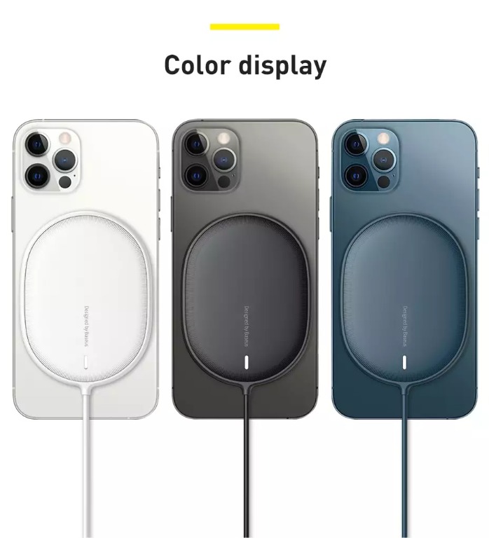 Baseus Light Magnetic Wireless Charger suit for IP12 Series iPhone 12 ...