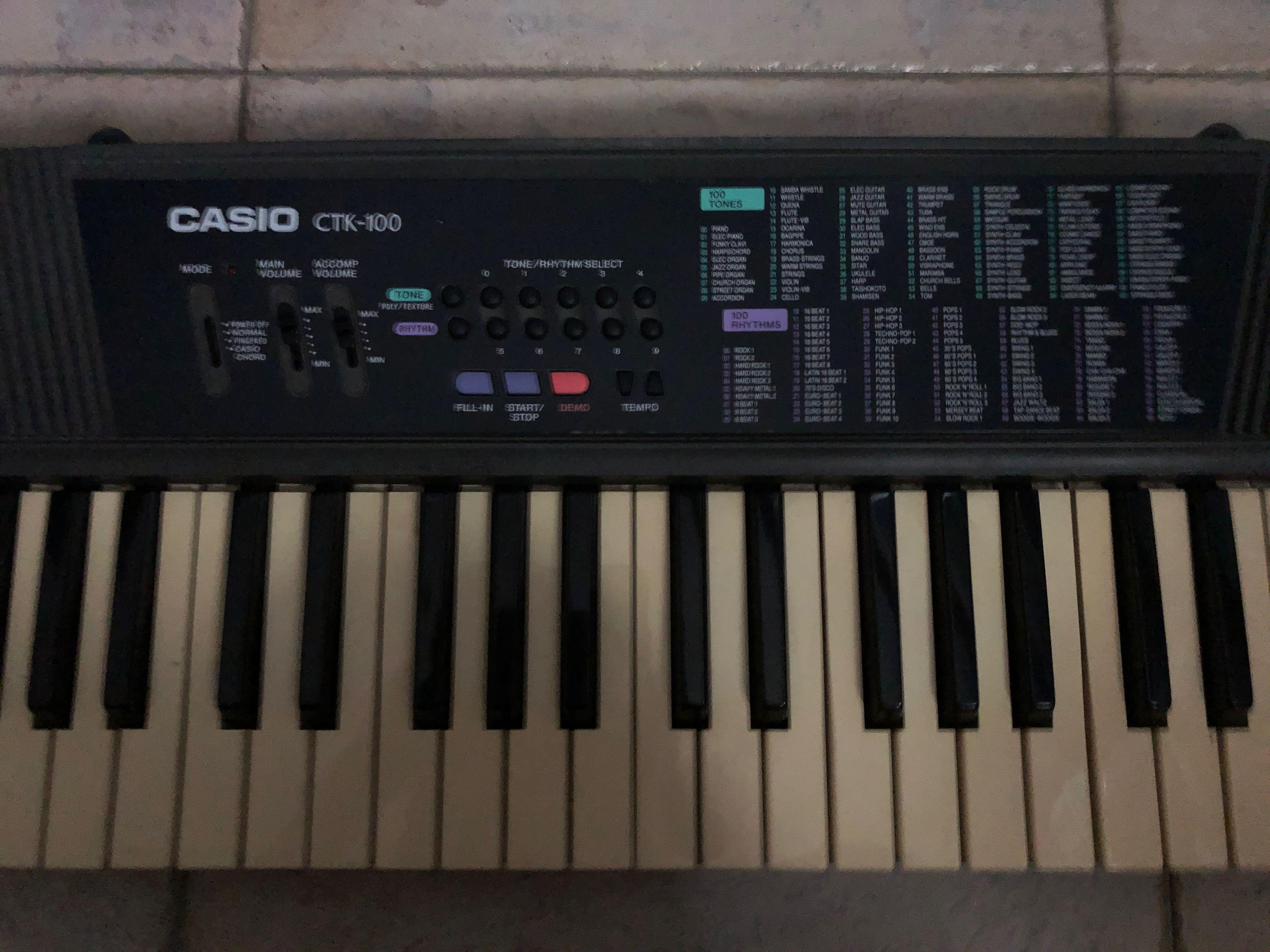 Casio CTK-100 portable piano electric keyboard, Hobbies & Toys, Music ...