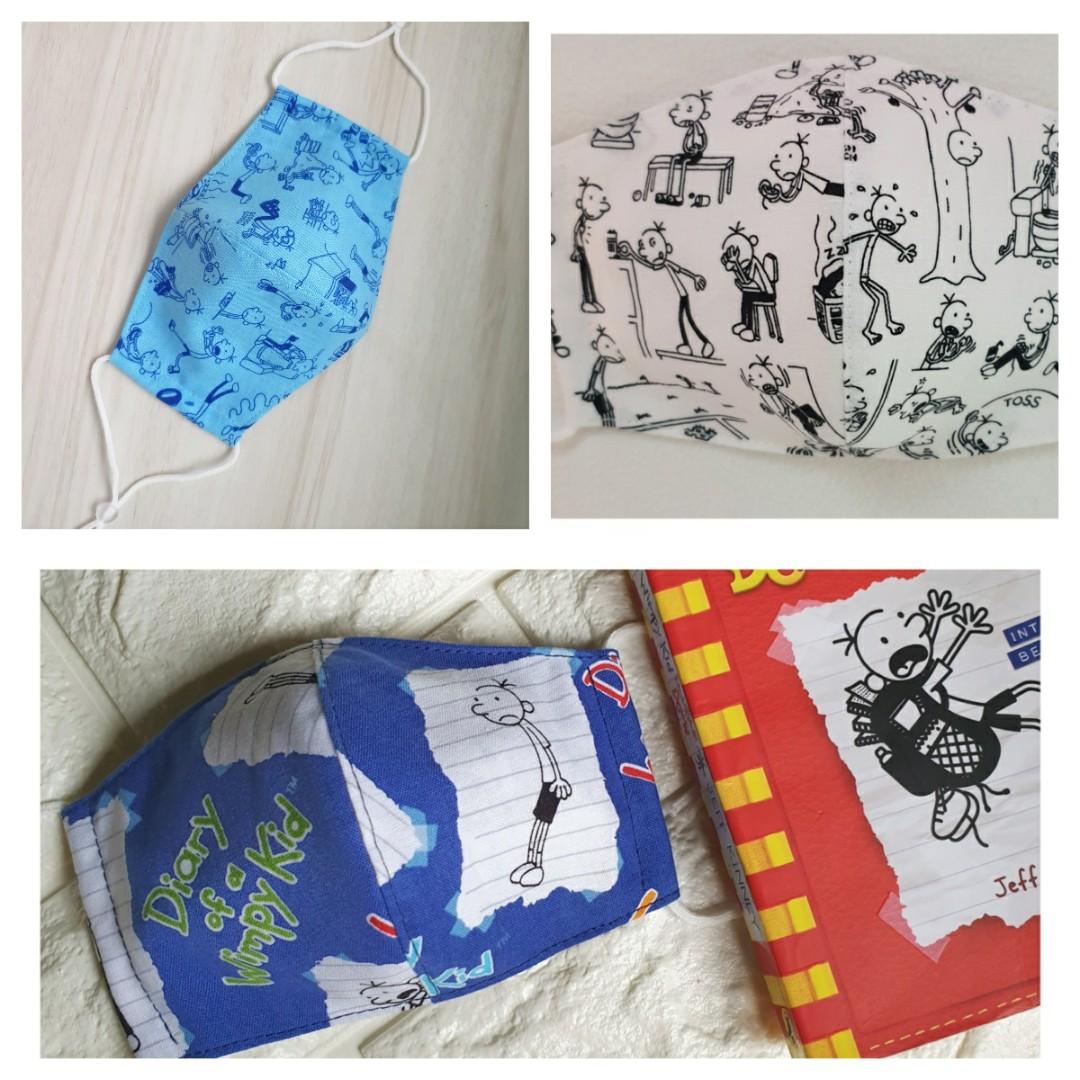 Cloth Mask Wimpy Kid, Health & Nutrition, Face Masks & Face Shields on ...
