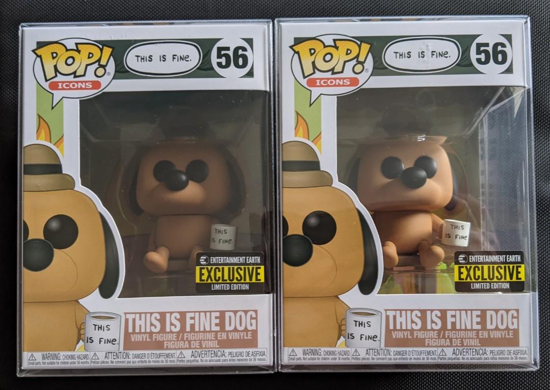 Funko Pop This is Fine Dog #56, Hobbies & Toys, Toys & Games on Carousell
