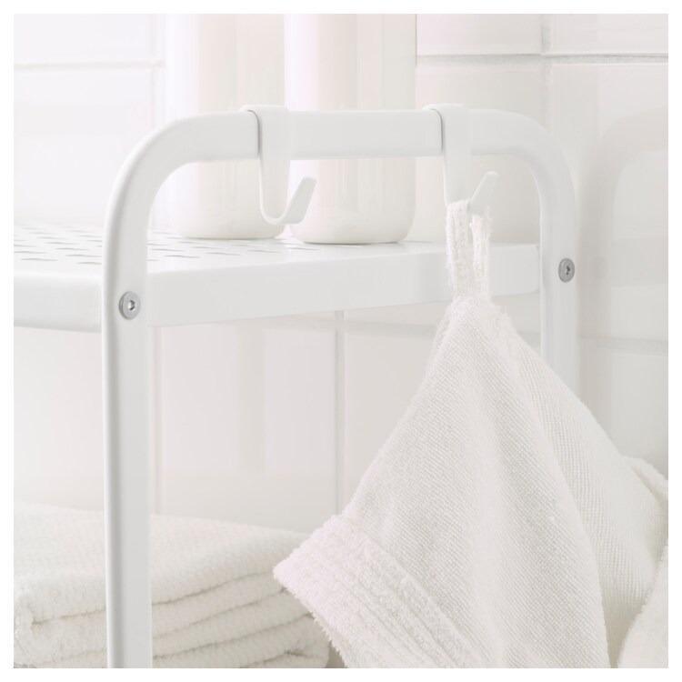 IKEA MULIG White Metal Shelving Unit Shelf Rack, Furniture & Home ...