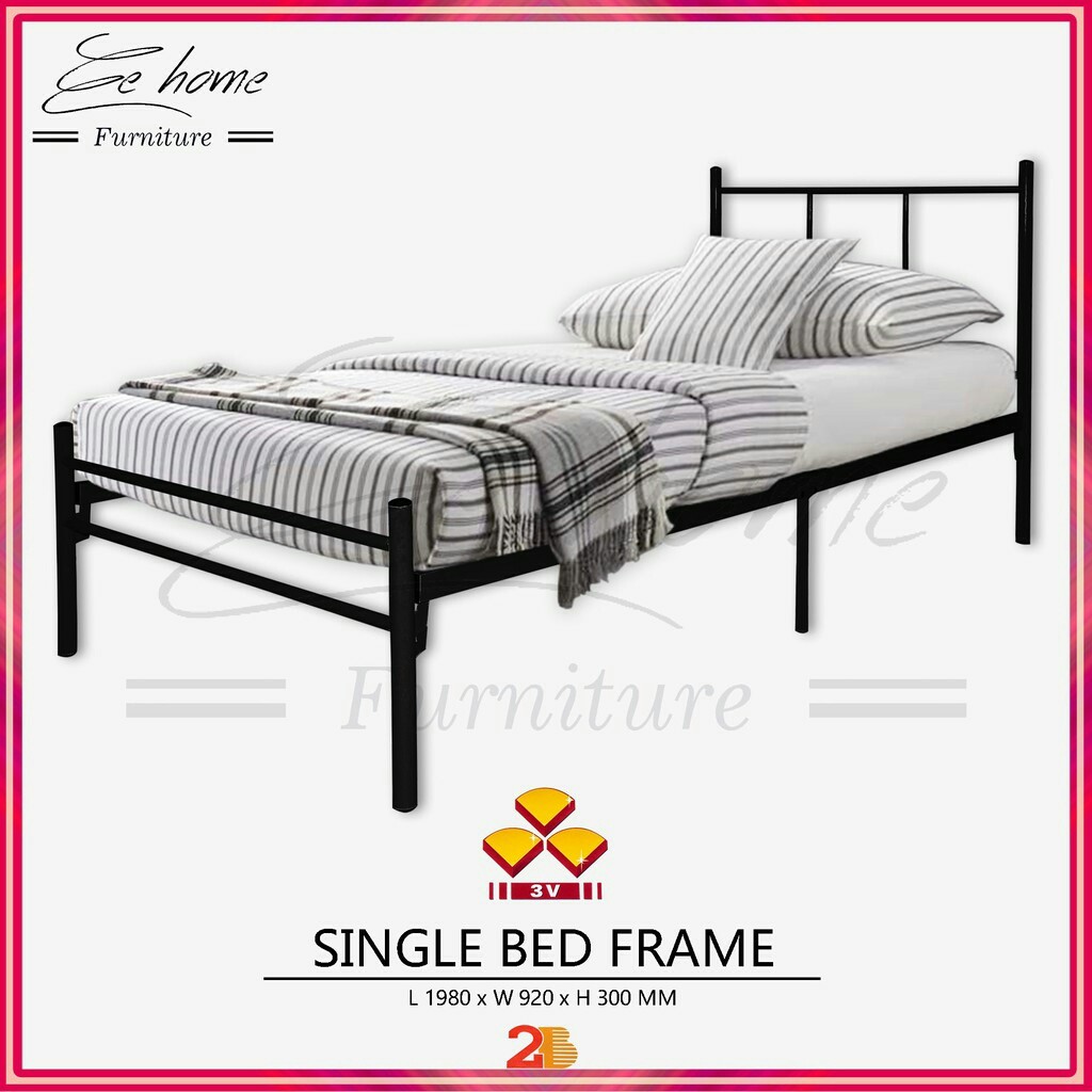 KAtil Besi Metal Bed Frame, Furniture & Home Living, Furniture, Bed ...