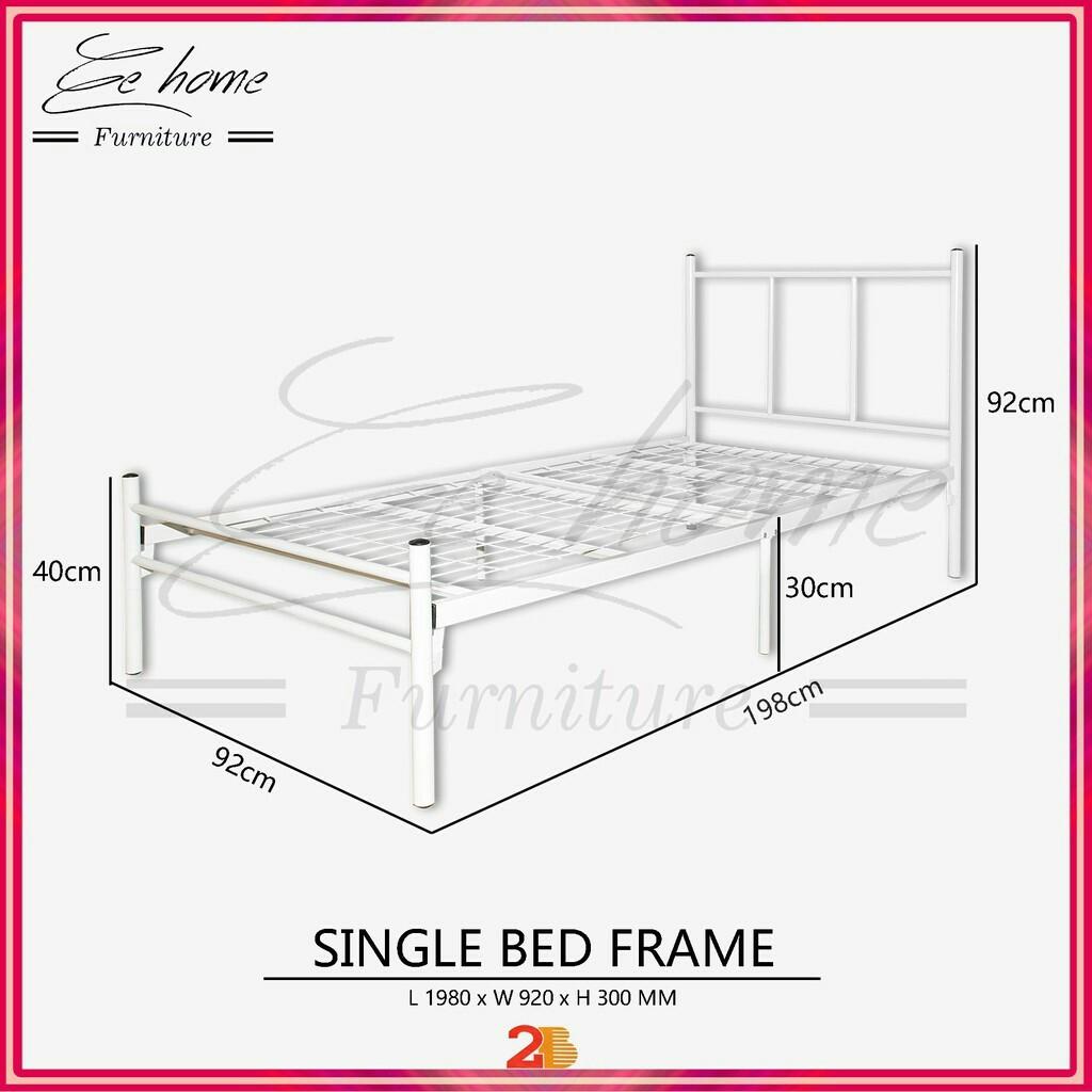 KAtil Besi Metal Bed Frame, Furniture & Home Living, Furniture, Bed ...