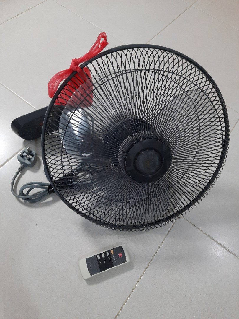 KDK Wall Fan with Remote Control M40MS, Home Appliances, Cooling & Air ...