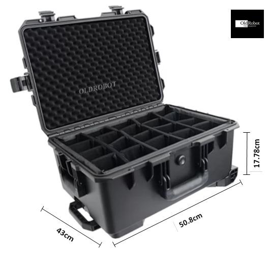 Large Wheels Hard Case with Partition for Camera Equipment, Photography ...