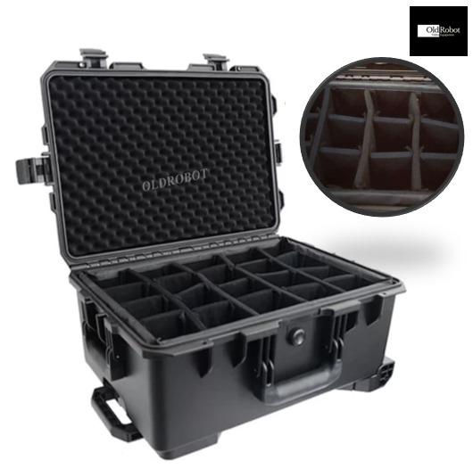 Large Wheels Hard Case with Partition for Camera Equipment, Photography ...