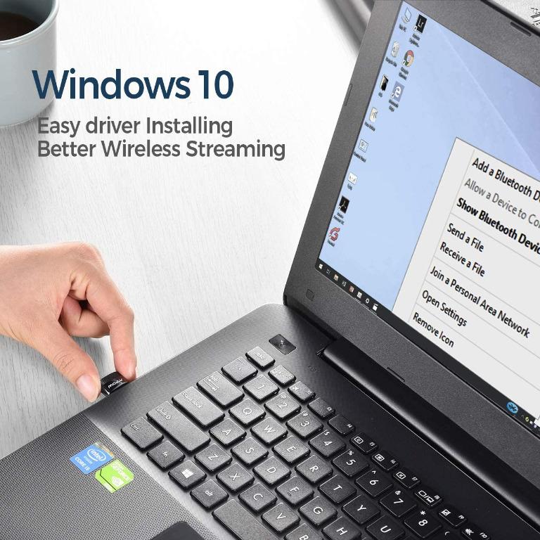 Mpow Bluetooth 5.0 USB Adapter for PC, Bluetooth Dongle Supports ...