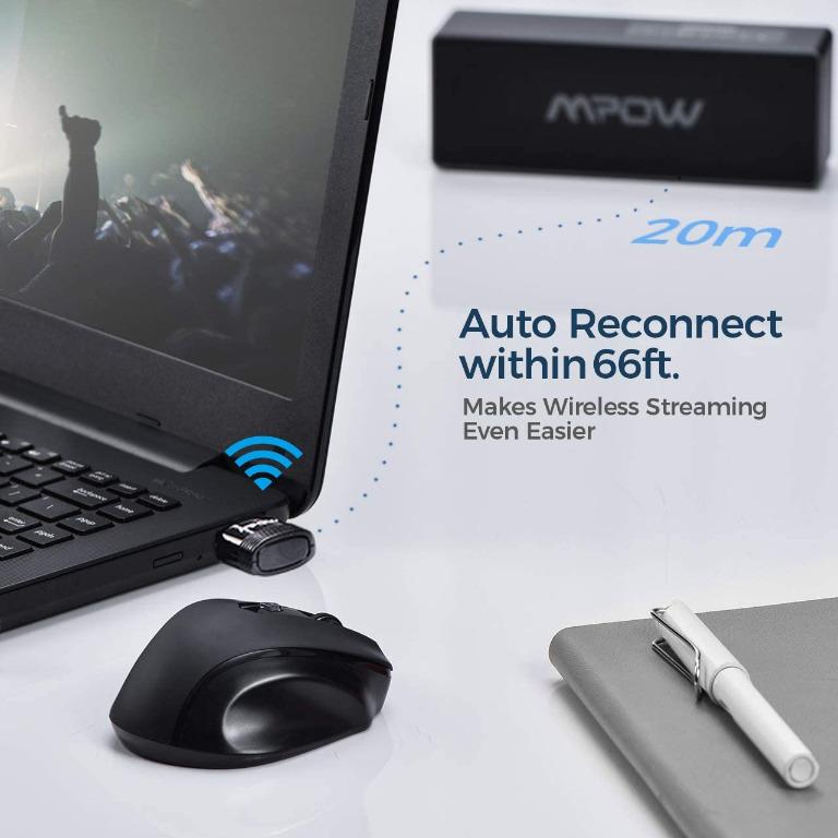 Mpow Bluetooth 5.0 USB Adapter for PC, Bluetooth Dongle Supports ...