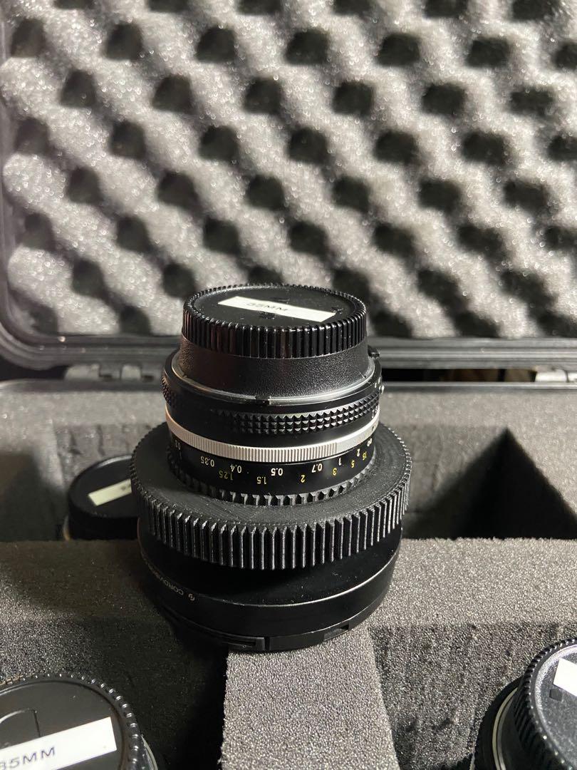 Nikon Cine modded lens set, Photography, Video Cameras on Carousell