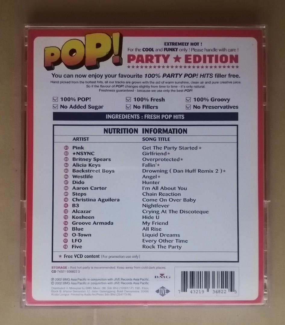 POP! 18 Hits CD+VCD Britney Spears Pink NSYNC Westlife, Hobbies & Toys ...