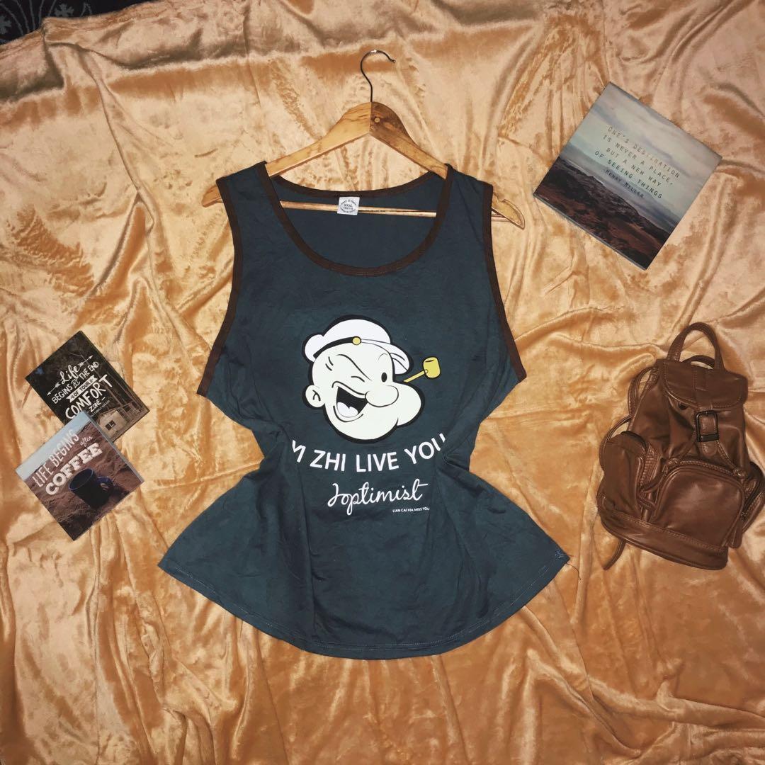 POPEYE TANK TOP, Women's Fashion, Tops, Others Tops on Carousell