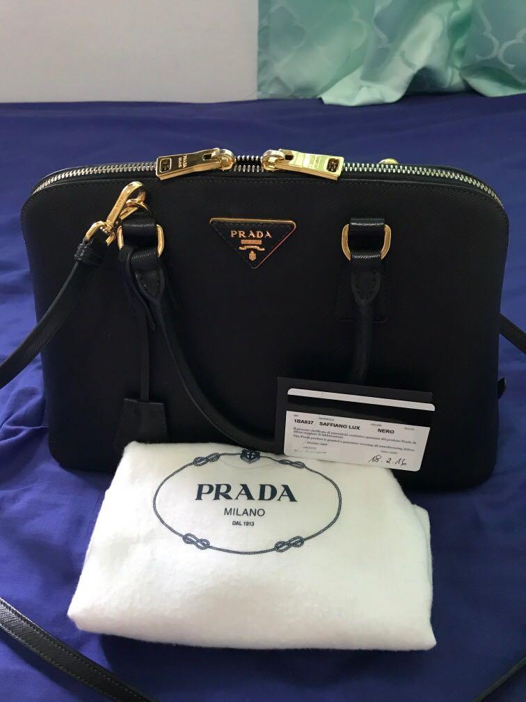 Prada 1BA837 Saffiano, Luxury, Bags & Wallets on Carousell